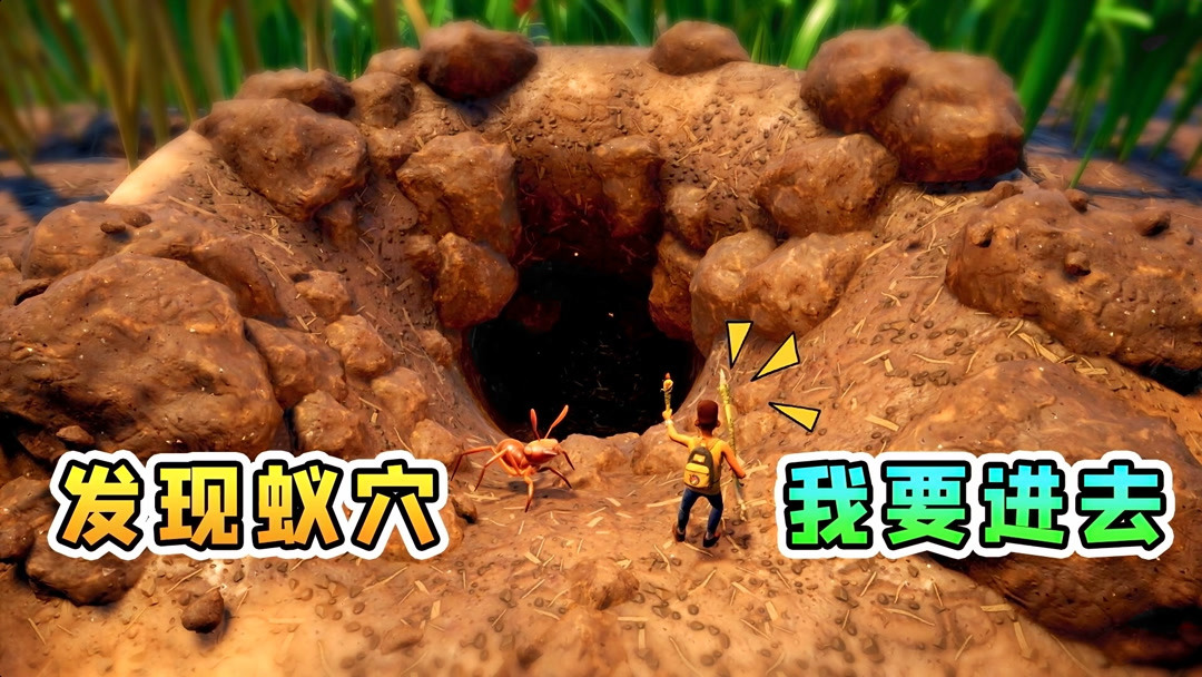 地面生存08:我发现了超大蚁穴,做出火把,打算进去瞅一瞅