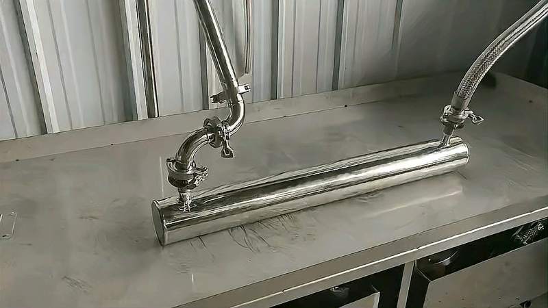 一只管紫外线消毒器水处理设备打压测试中