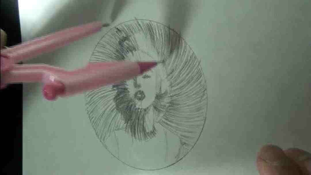 怎样用圆规画玛丽莲梦露剪影