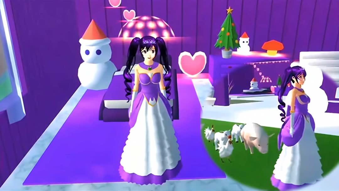 樱花校园模拟器:家里成了动物园,公主实现了儿时的梦想~