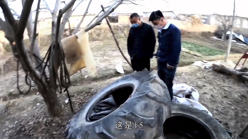 开老爸货车跑了100多公里,就为买两个二手轮胎,大哥人很干脆