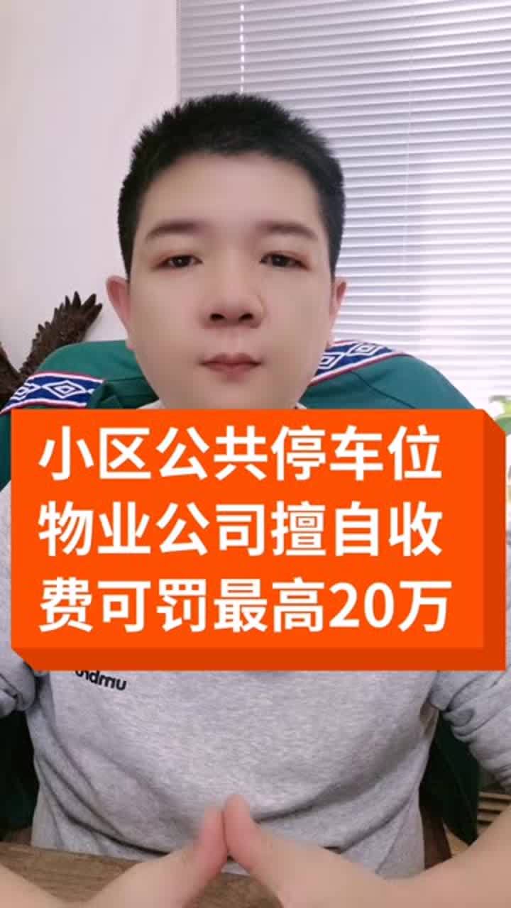 小区公共停车位物业公司擅自收费可罚最高20万