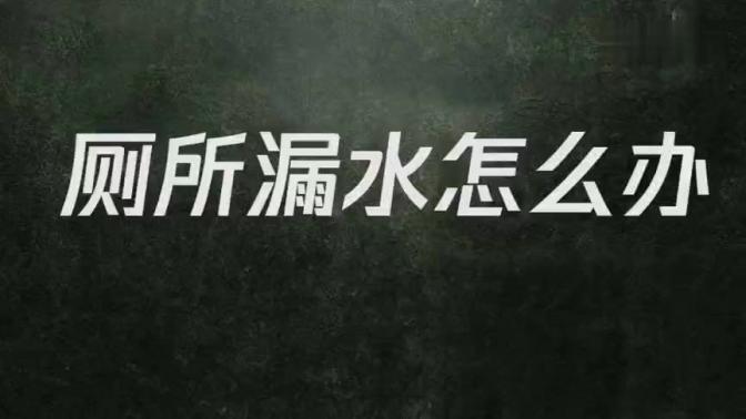 厕所漏水怎么办