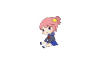 三原色绘画教室,教你画可爱的小女孩,穿着校服的小女孩简笔画