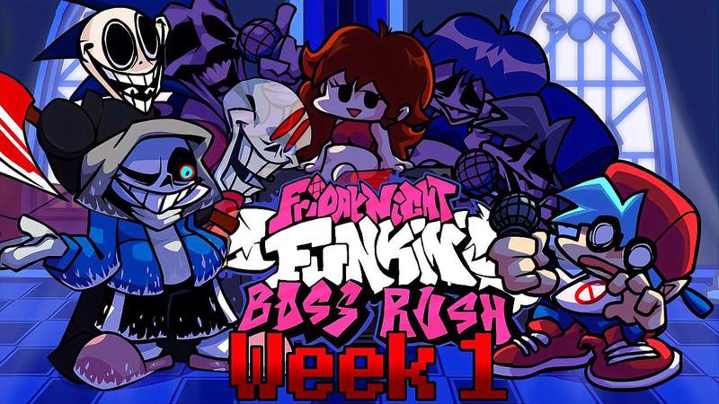 索尼克EXE!尘埃Sans!Boss时空联动!FNF优质模组!放克周五之夜