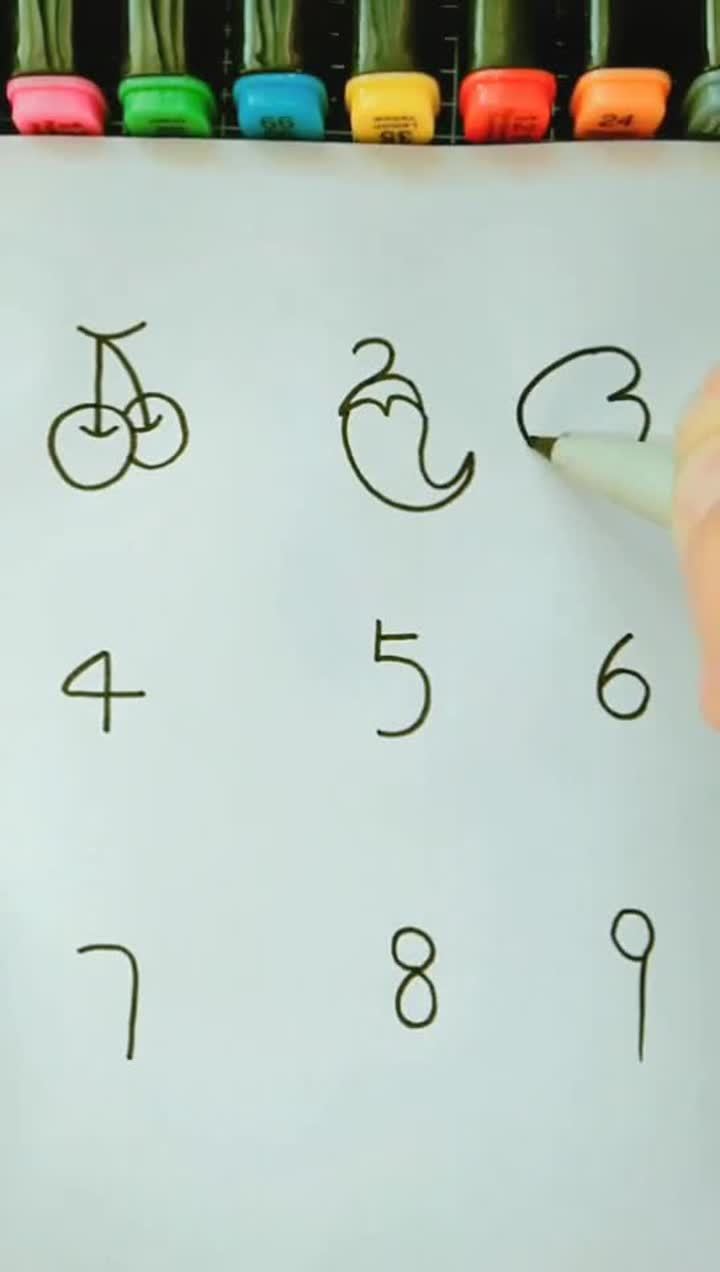 81.数字简笔画来啦!你学会了吗?