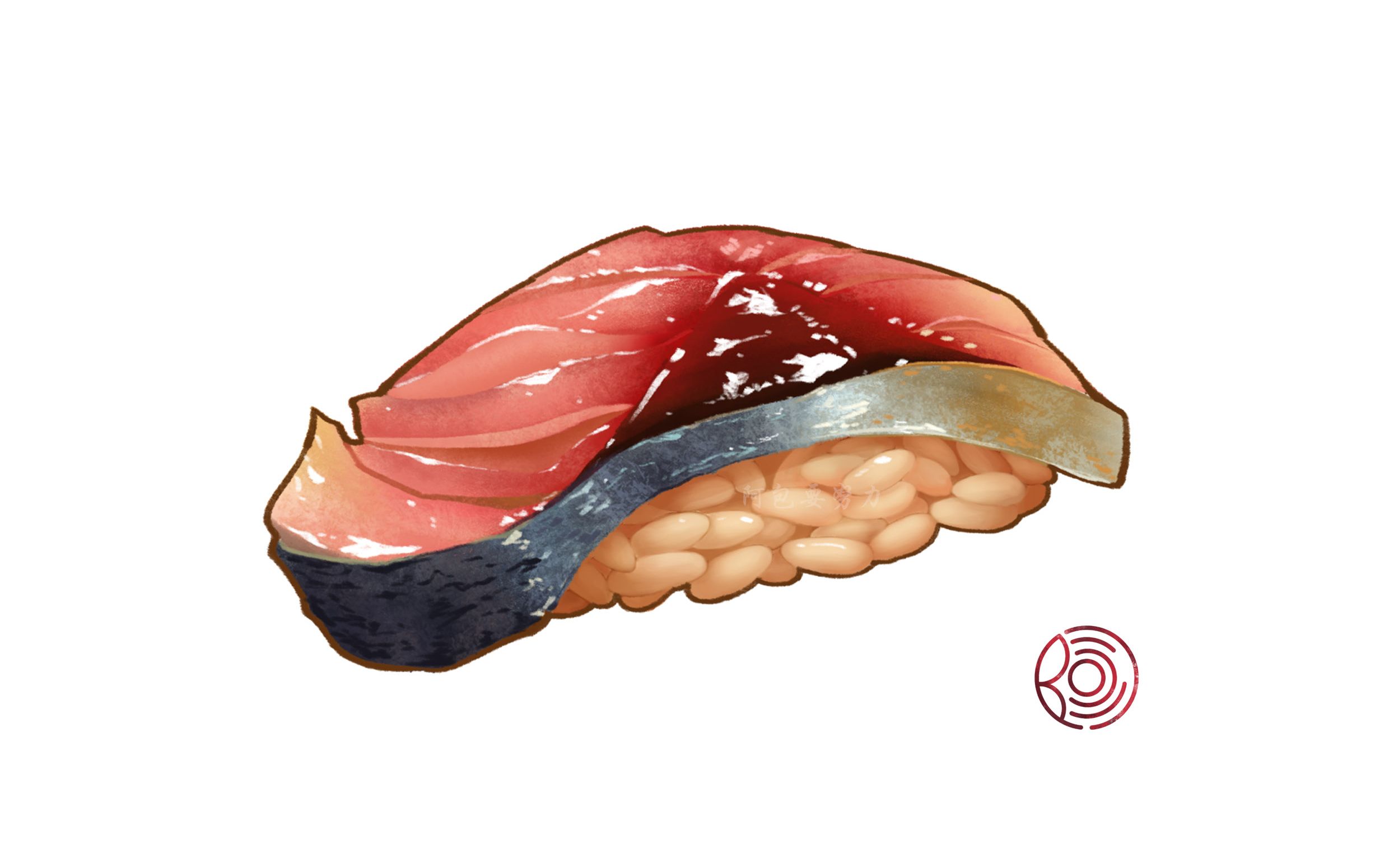 【绘画过程】鯖魚手握寿司
