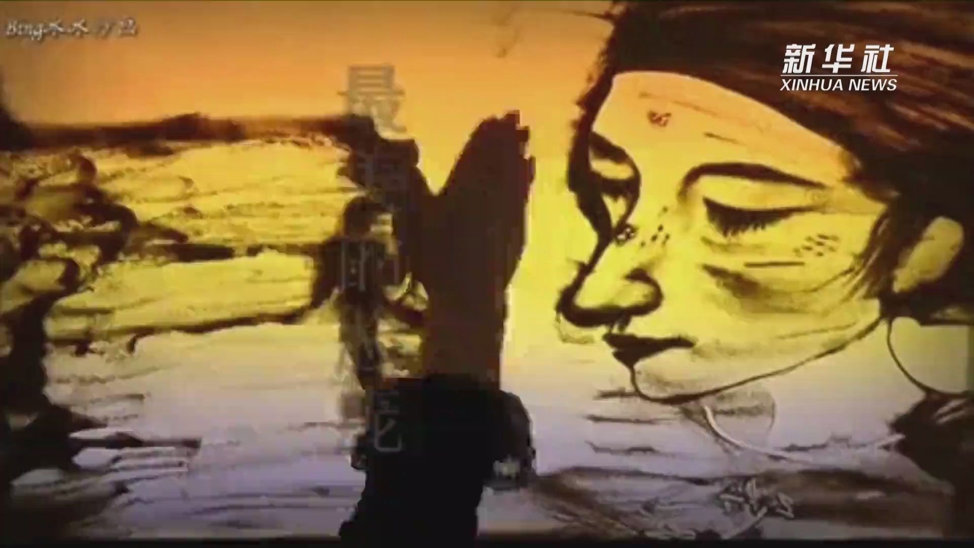 沙画致敬“逆行者”