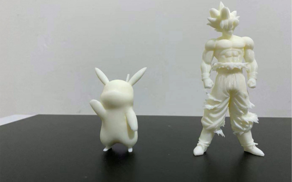 3d打印皮卡丘和孙悟空的手办制作过程～