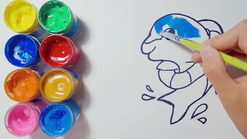 终于学会画海豚了,真的好可爱