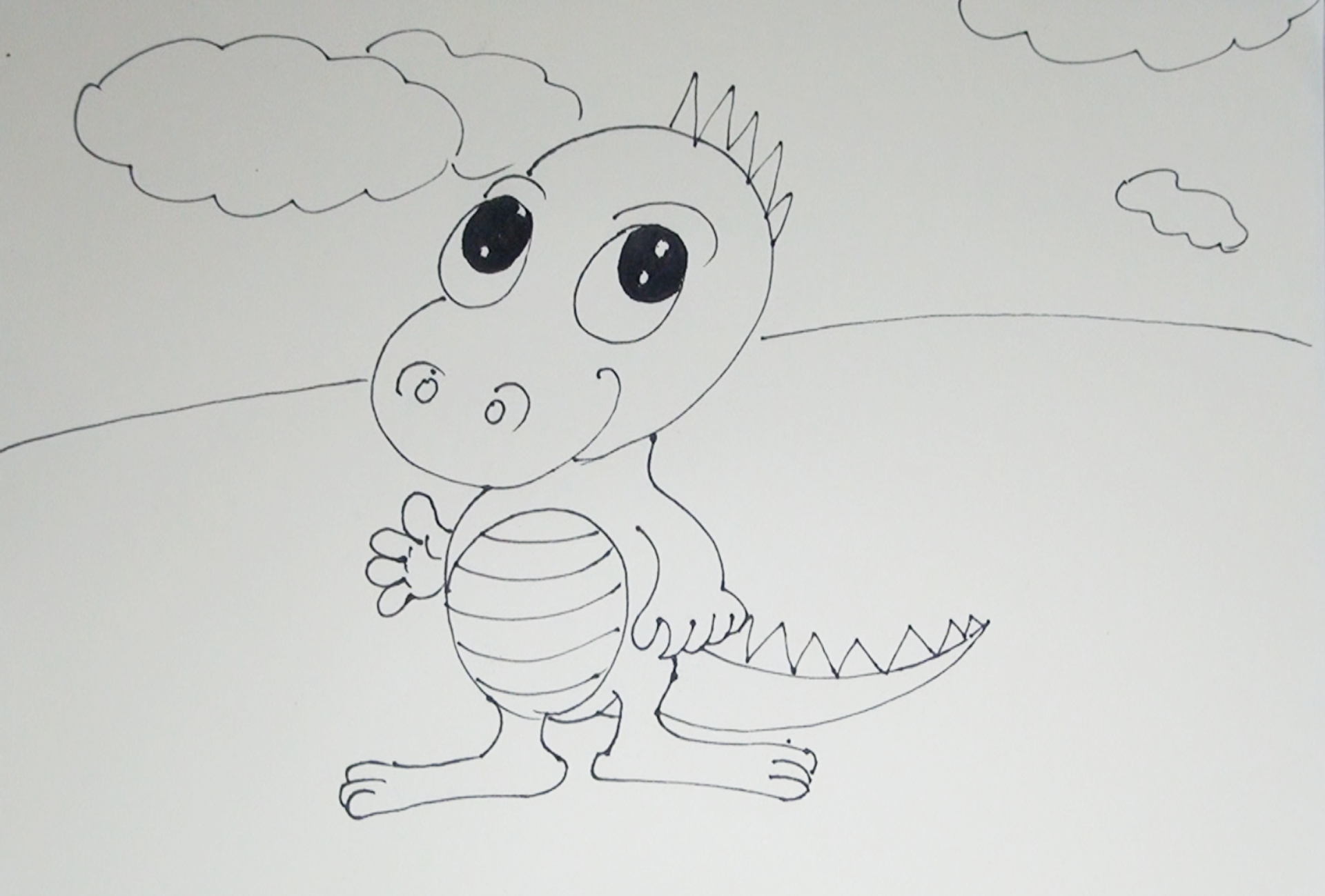 月亮姐姐教你画简笔画可爱的小恐龙