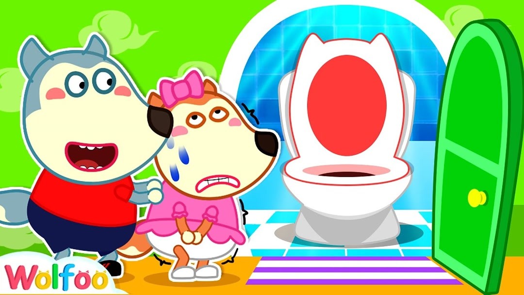 沃尔夫动画:妹妹露西一直想上厕所,还好妹妹最后上到了厕所