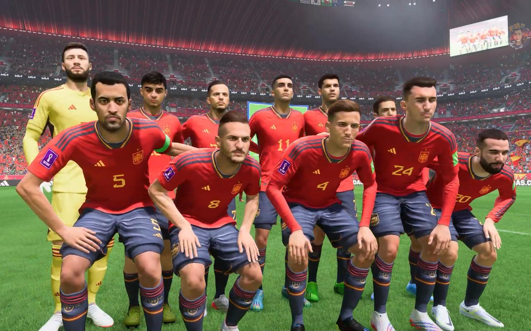 【FIFA23】西班牙 VS 哥斯达黎加 小组赛E组【上半场精彩回放】