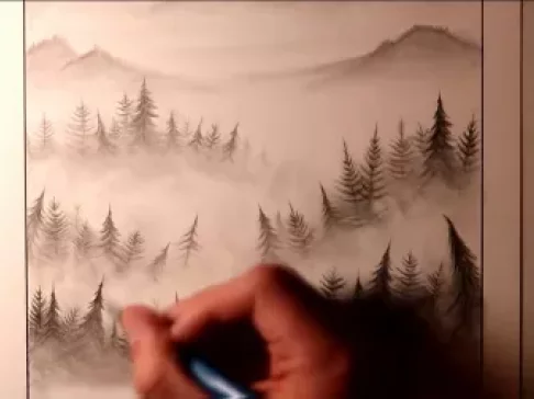 教你快速画一幅风景画!