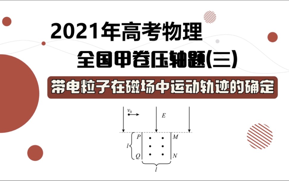 【2021高考物理压轴题】带电粒子在磁场中运动轨迹的确定