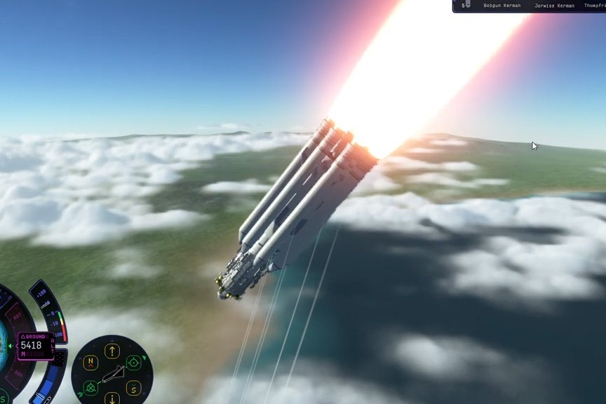 动画模拟,神奇的火箭发射,看起来很壮