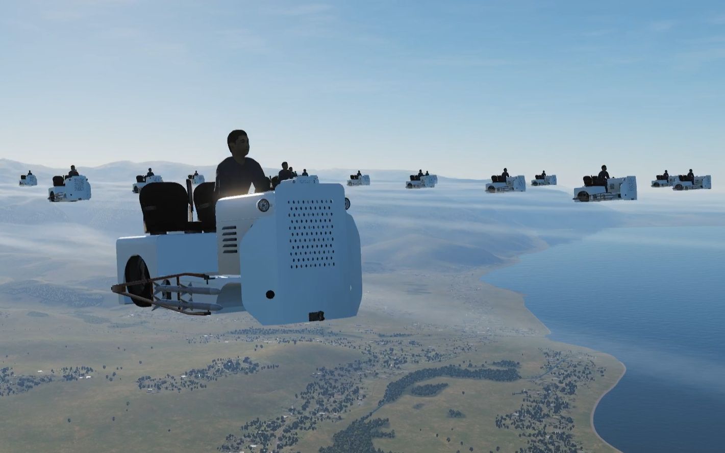 50辆国产“拖拉机”起飞,能否拦截50架F22猛禽战机?游戏模拟