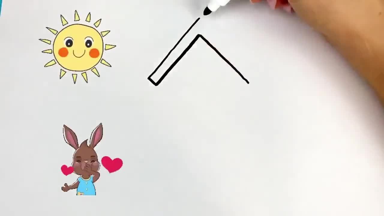 ...学画画爱画画 简笔画 创意美术儿歌分享 # #简笔画 #儿歌 #萌知计划