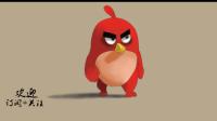 愤怒的小鸟儿童简笔画电脑画画少年上色教程