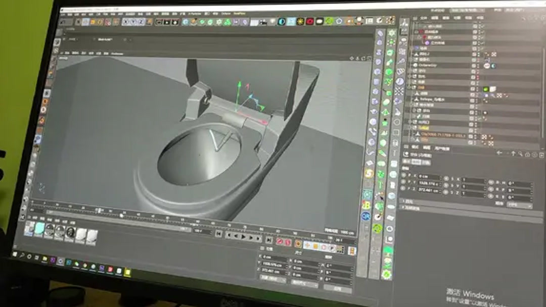 你用过这样的马桶吗?三维渲染#智能马桶 #三维建模 #c4d #电商