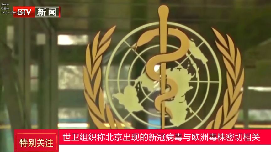 世卫组织称北京出现的新冠病毒与欧洲毒株密切相关|特别关注