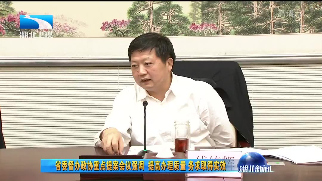 [湖北新闻]省委督办政协重点提案会议强调 提高办理质量 务求取得实效