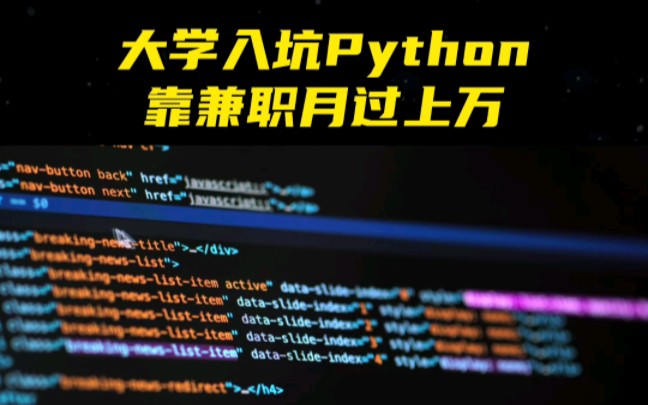 大学入坑Python 靠兼职月入上万