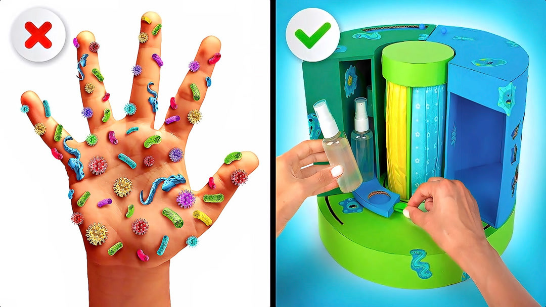 小山姆DIY:DIY自动手部消毒机,还能收纳口罩和手套呢!