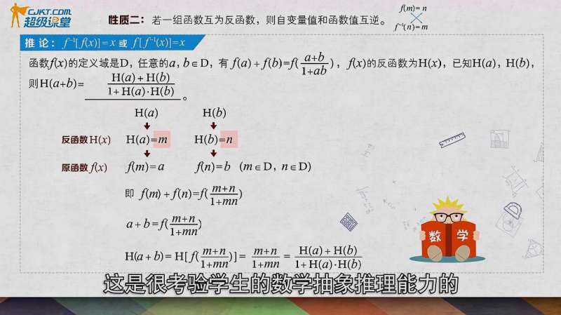 反函数的性质及应用一性质二