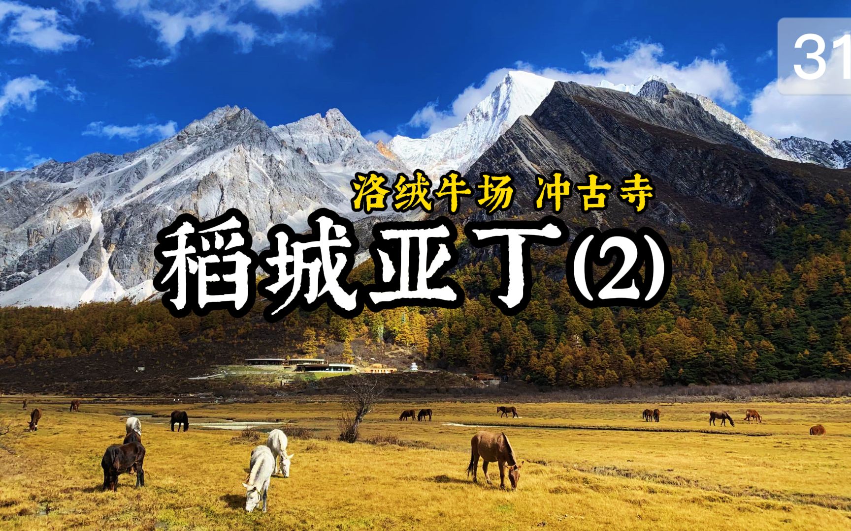 徒步洛尔线:游览稻城亚丁景区-洛绒牛场,冲古寺,到香格里拉镇。