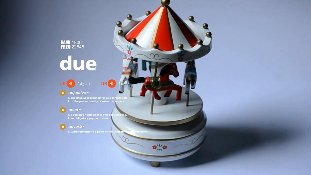 高考核心单词 due