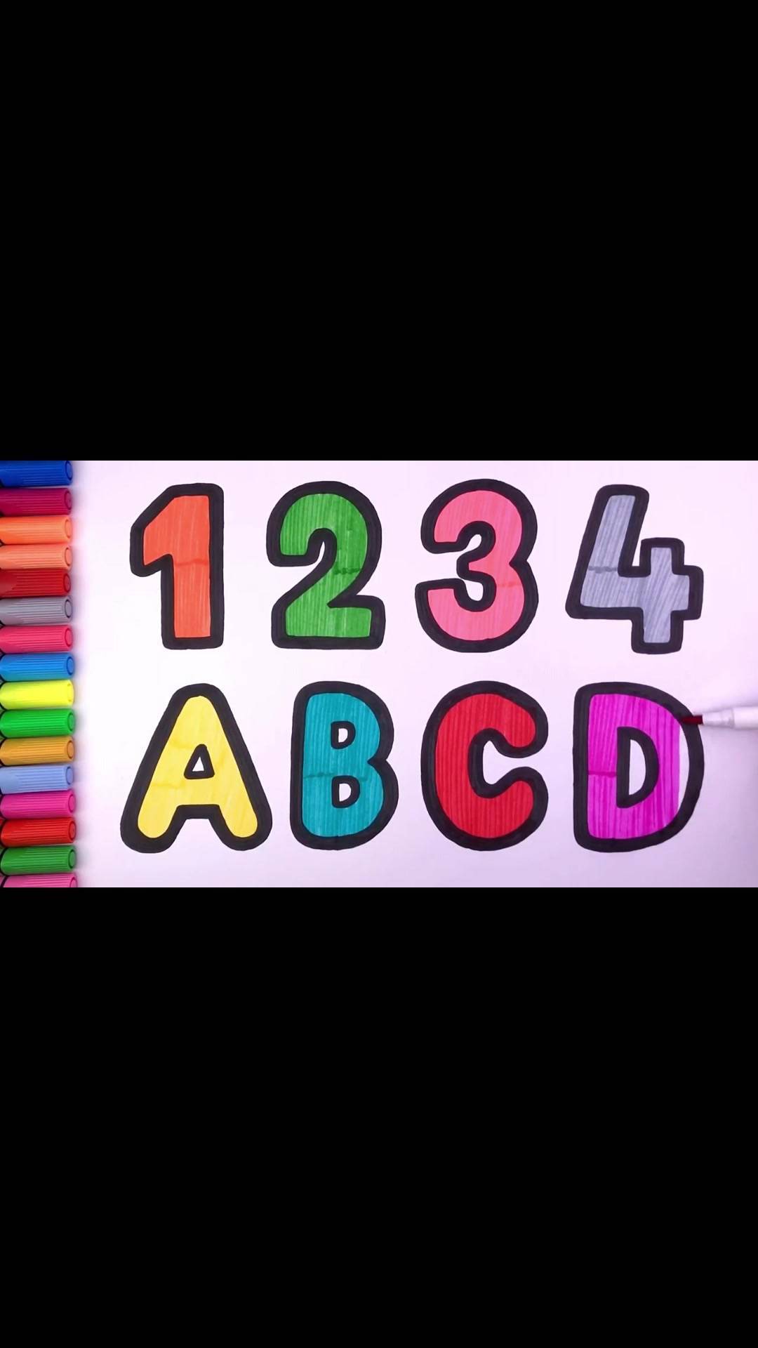 教孩子画简单的数字字母~