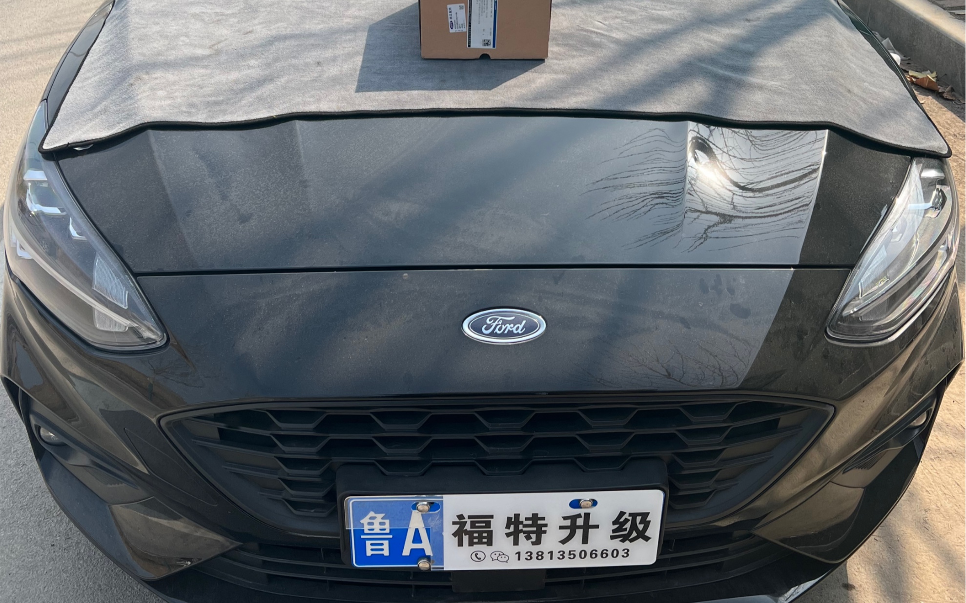 山东车友21福克斯stline加装前雷达前可视搞定,低速接近障碍物自动...