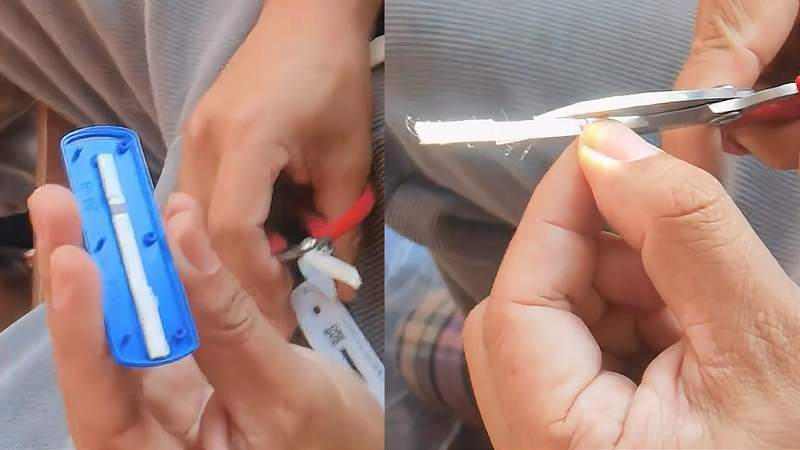 男子为节省抗原剪试纸分两次用,商家看了直呼内行:让你玩明白了