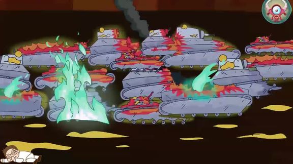 坦克世界动画:100多辆坦克,被困敌人的陷阱,这是生化危机吗?
