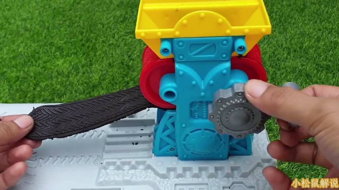 彩泥橡皮泥手工制作挖掘机自卸车玩具