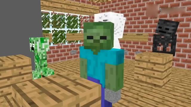 MC动画:怪物学校《投掷瓶子》挑战,Him被怪物们气死了!