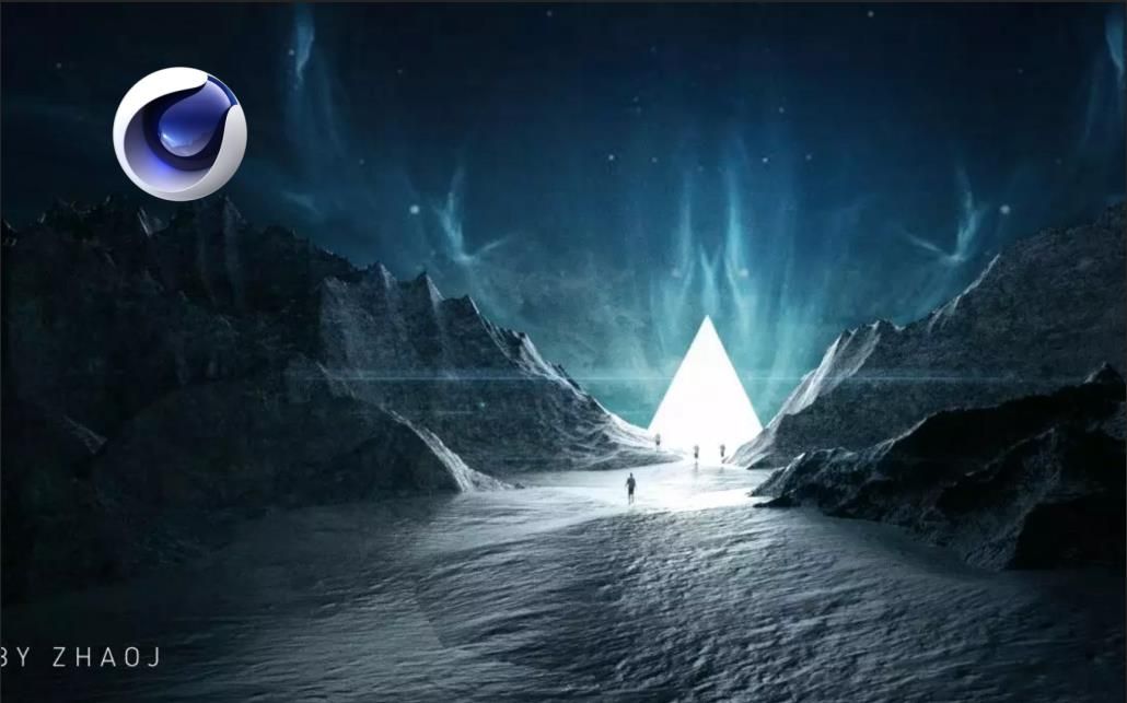 【C4D教程】一个很不错场景效果教学,跟着我学C4D