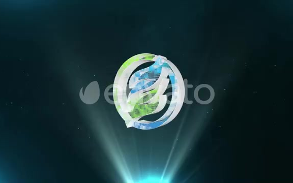 简单旋转入场展示的logo标志开场小动画AE模板