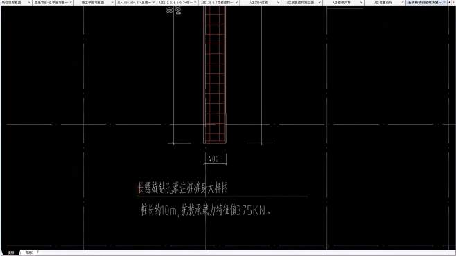 11长螺旋钻孔灌注桩桩身大样图