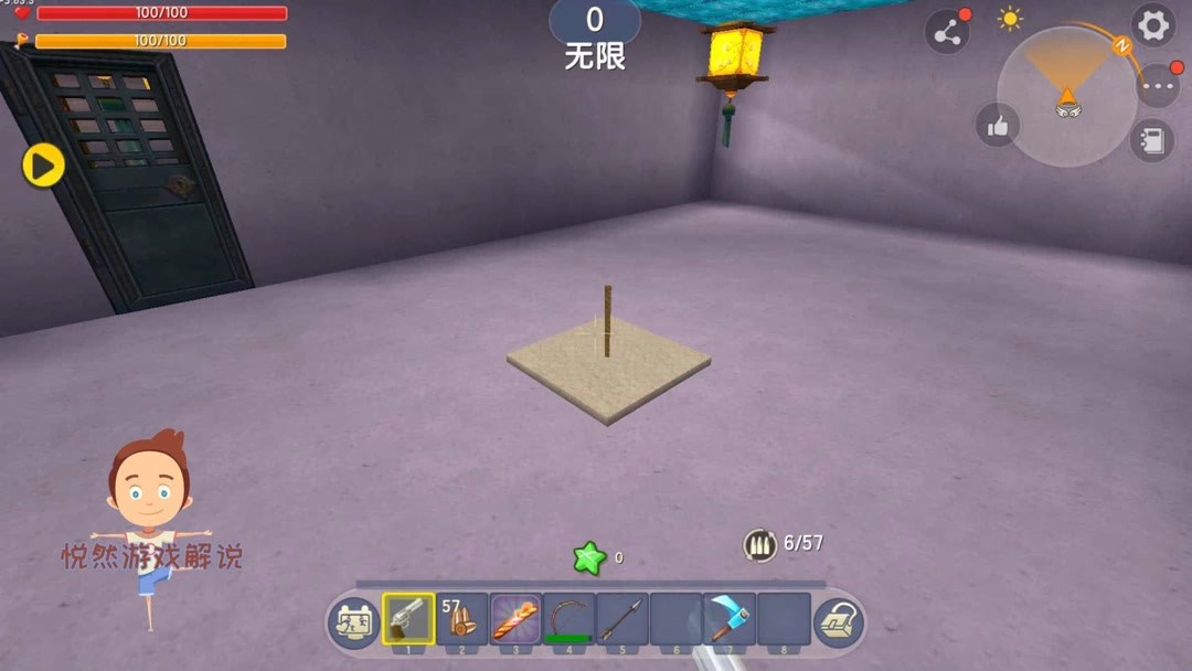 迷你世界:房间正中央竖着一根横着的绳子,到底有什么用?