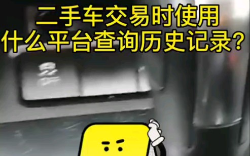 二手车交易时使用什么平台查询历史记录?
