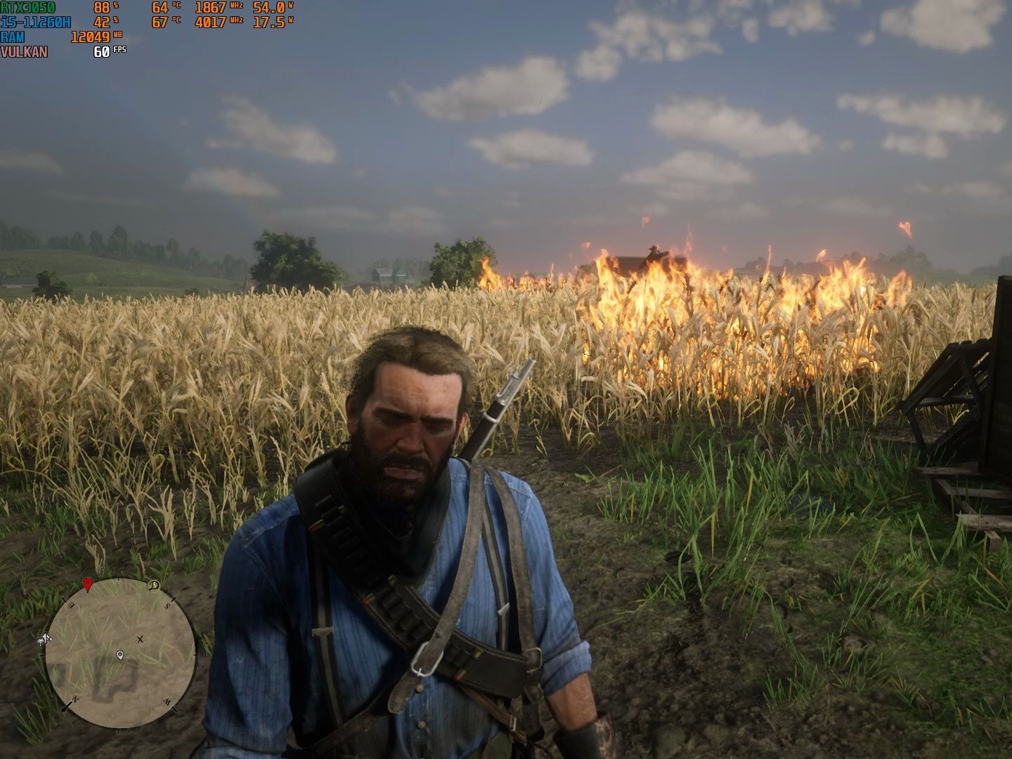 荒野大镖客2野外中画质(i5 11260+3050原生1080P)_荒野大镖客2_演示