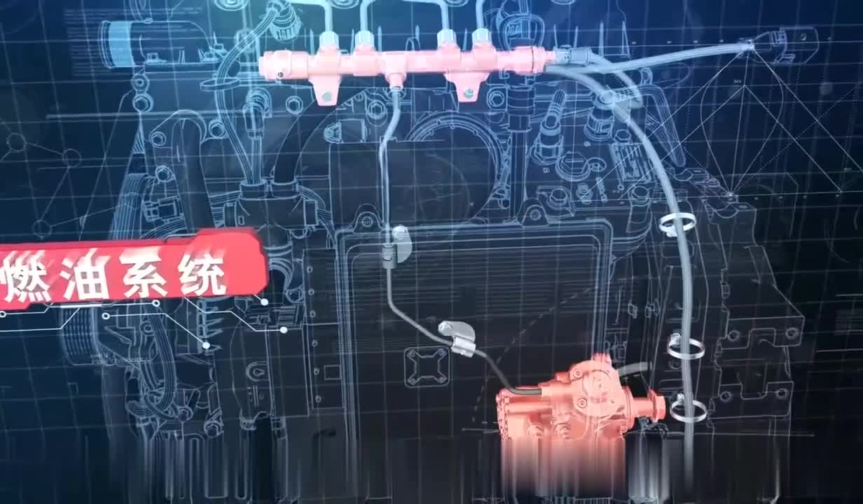 工地专用发电机组 康明斯发动机三维动画视频 3D动画