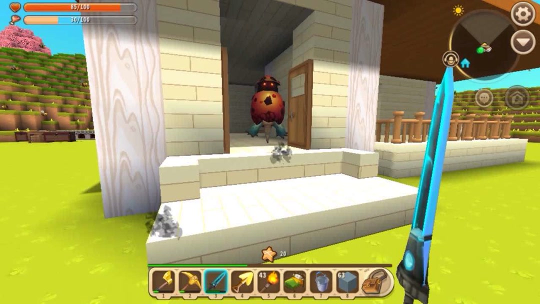 迷你世界联机18:第二次被爆爆蛋炸家了,我和忆涵看着都心疼