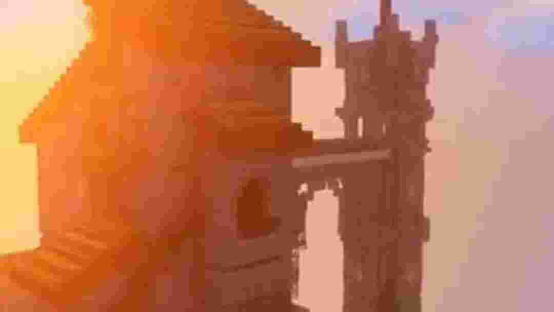 我的世界:别具一格的空中城堡,思维创造奇迹的作品