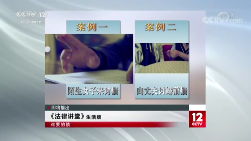 《法律讲堂(生活版)》 20191229 难要的债