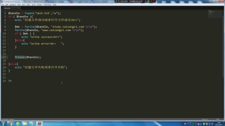 3.5 文本文件操作(1)(PHP学习视频教程)