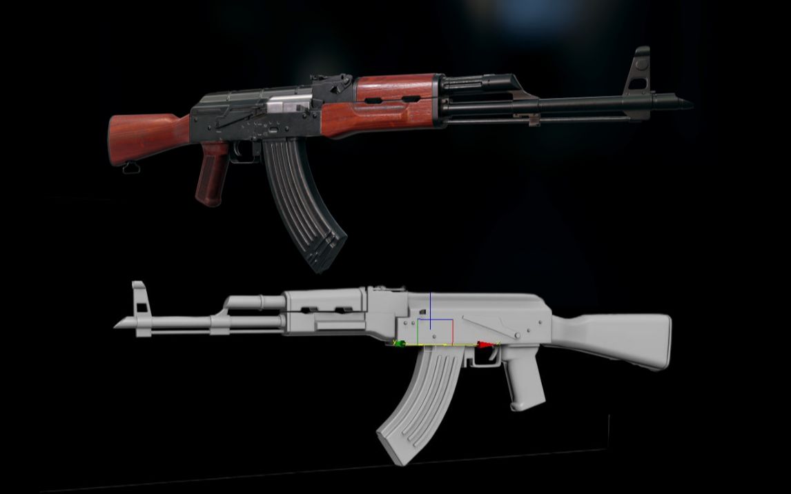 【3dmax案例】“枪械”建模制作