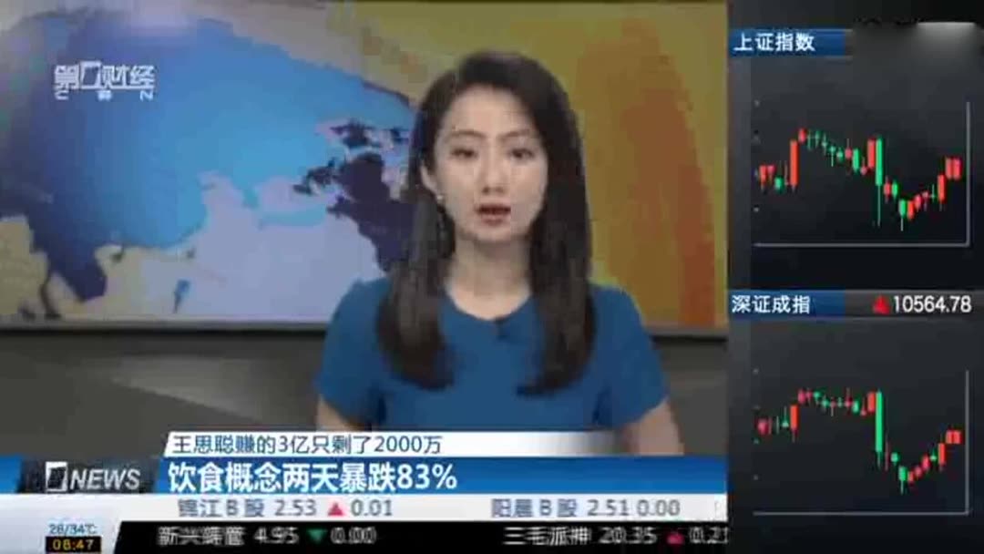 王思聪赚的3亿只剩了2000万 饮食概念两天暴跌83%